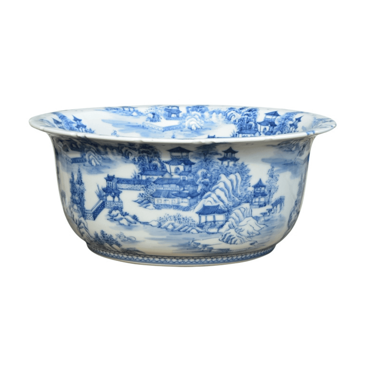 Chinoiserie Blue & White Scallop Basin – Noble Designs